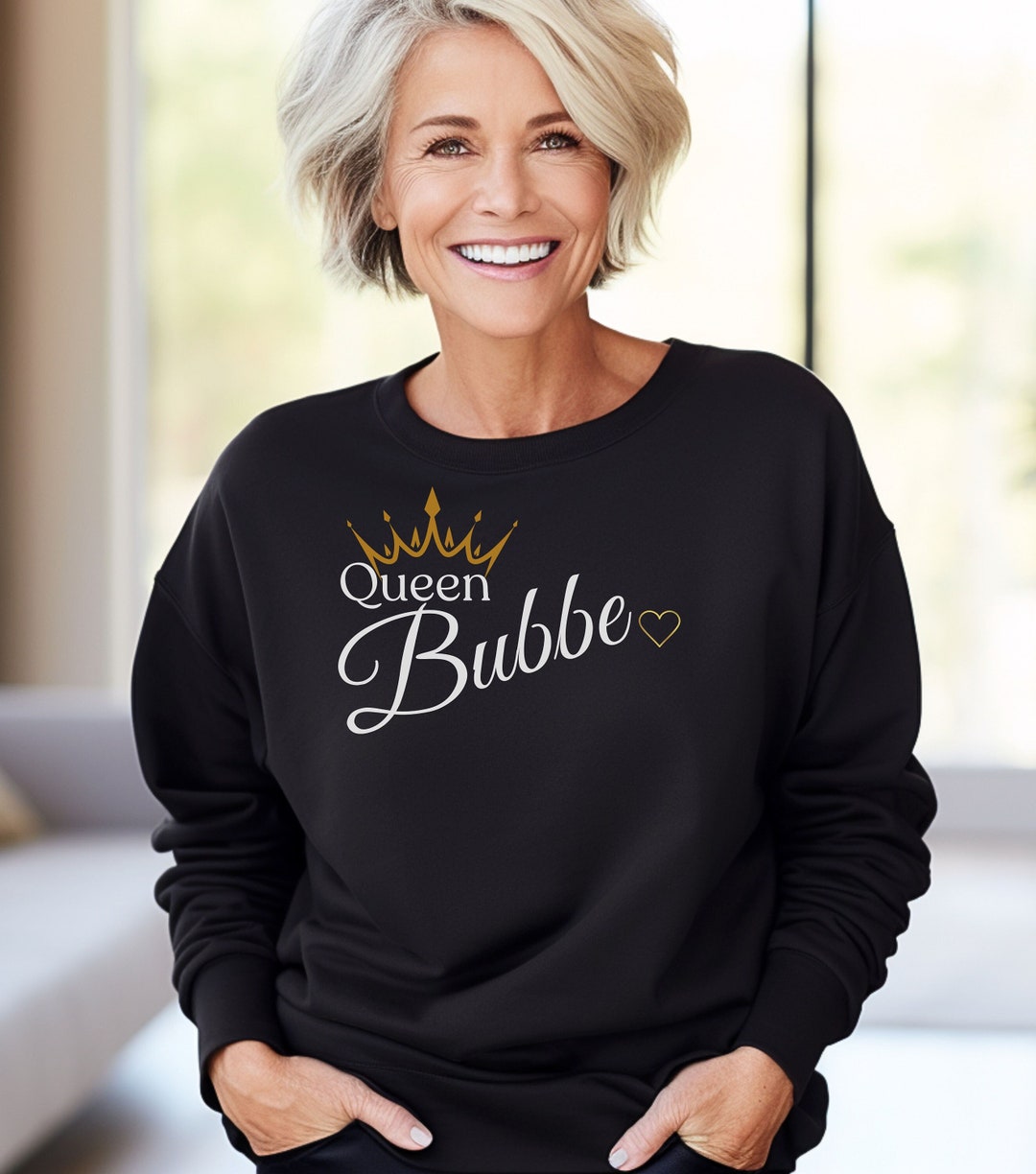 Bubbe Queen Sweatshirt, Queen Bubbe Sweatshirt, Yiddish Grandmother ...
