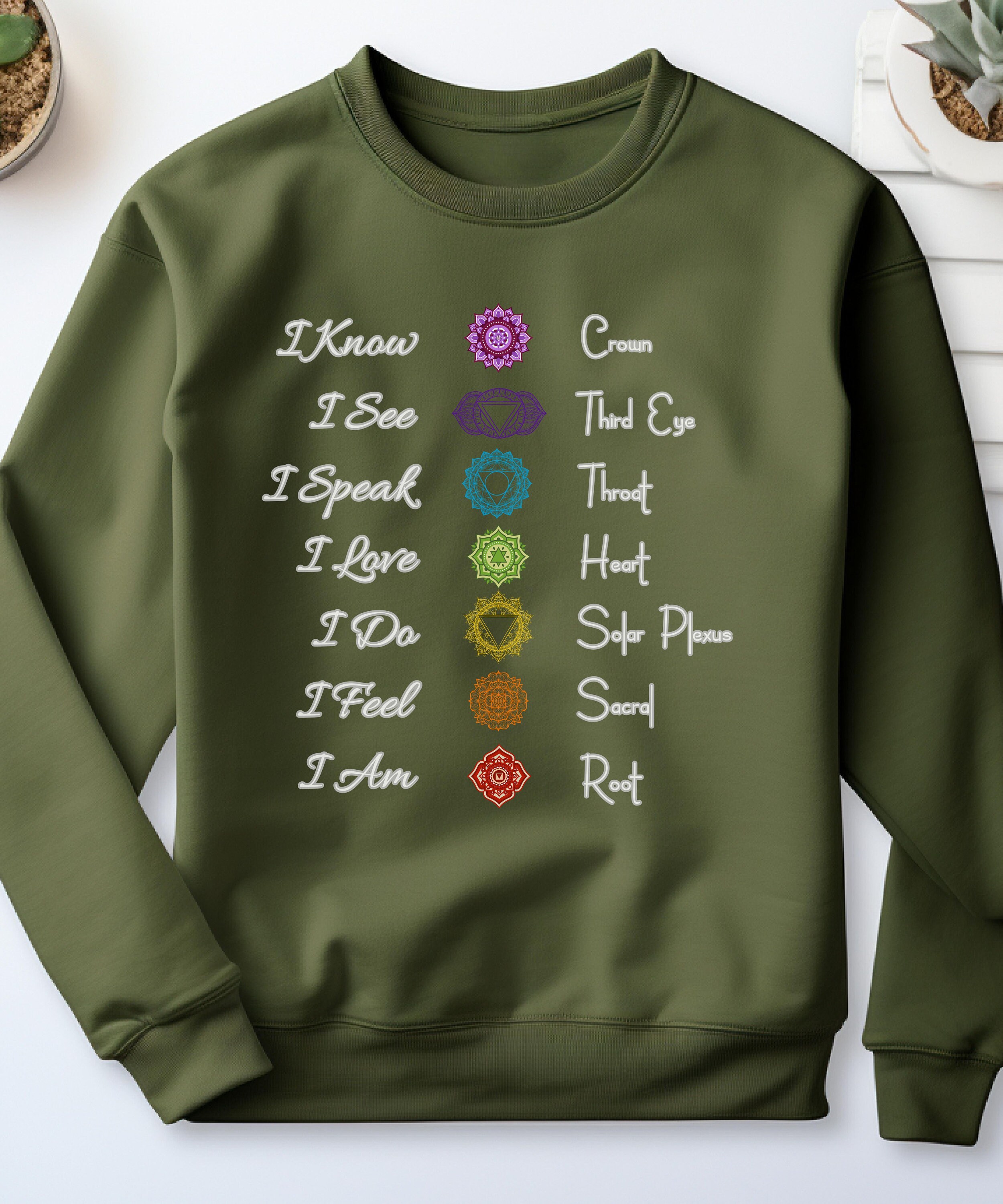 Chakras Sweatshirt, Chakras Shirt, 7 Chakras, Chakras Balancing Shirt ...