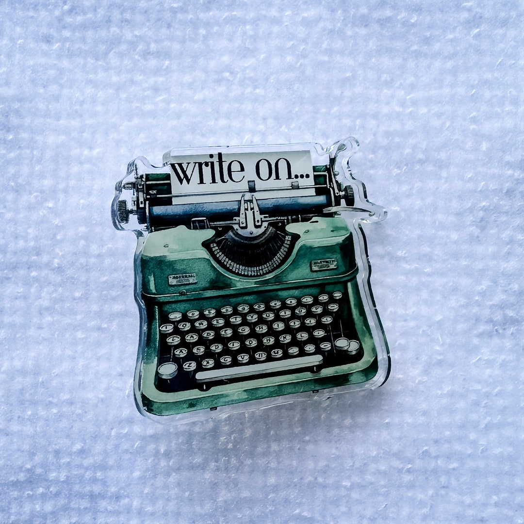 Write on Typewriter Acrylic Pin - Etsy
