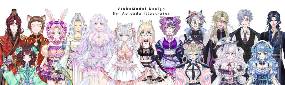 Custom LIVE2D Vtuber Model / Vtuber Commission / Vtuber Design ...