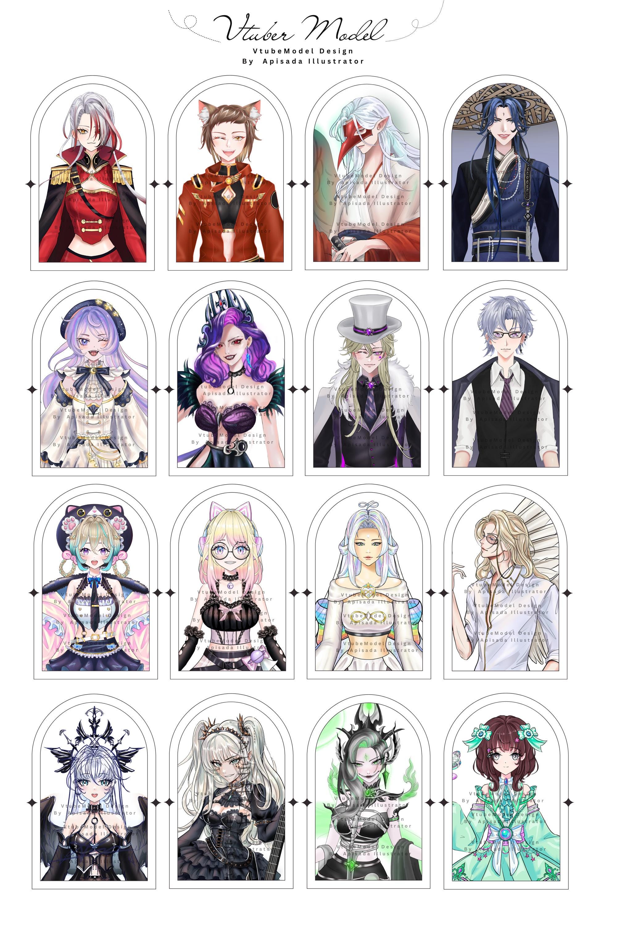 Custom LIVE2D Vtuber Model / Vtuber Commission / Vtuber Design ...