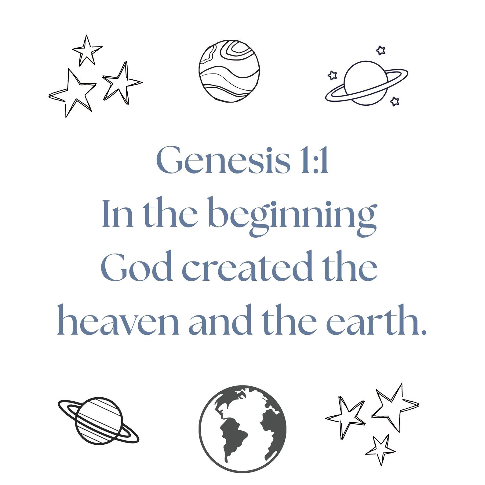 Sheet Music Genesis 1.1 KJV Bible Verse Creation Song, Teach Children ...