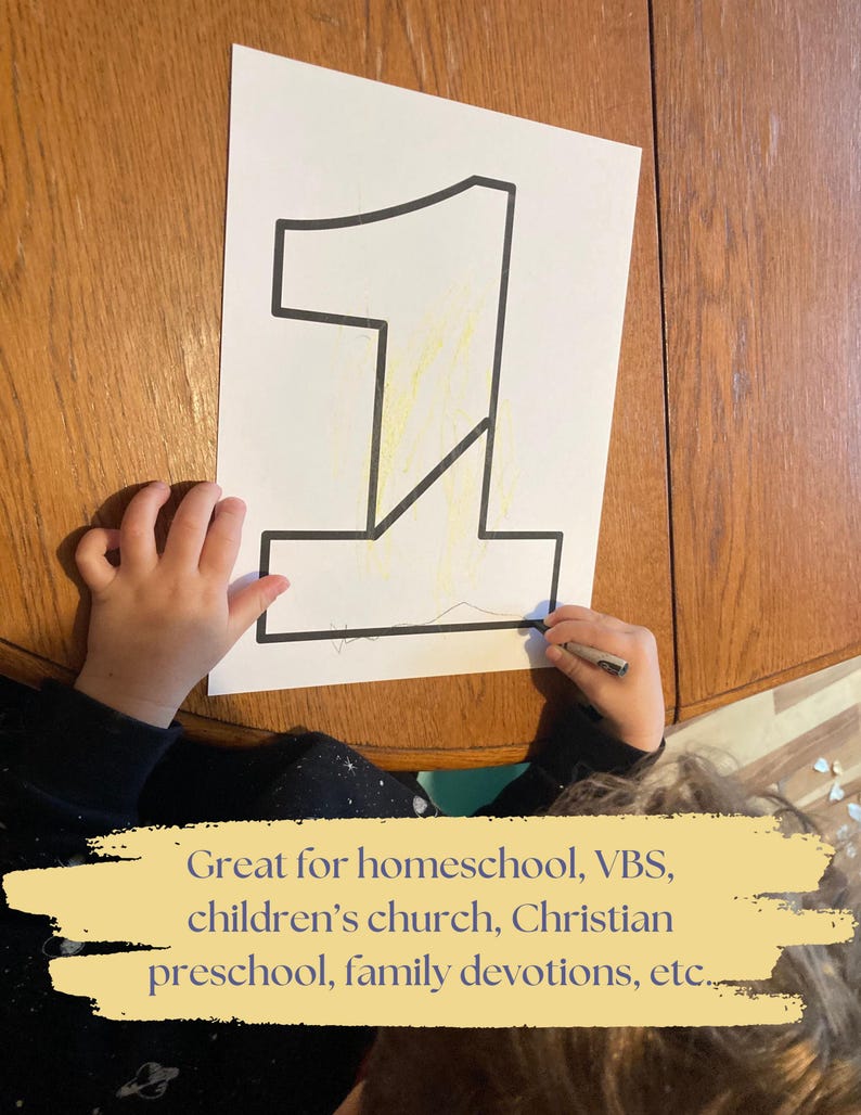 Bible Creation Craft and Activity Worksheets for Ages 3 to 7, 7 Days of ...