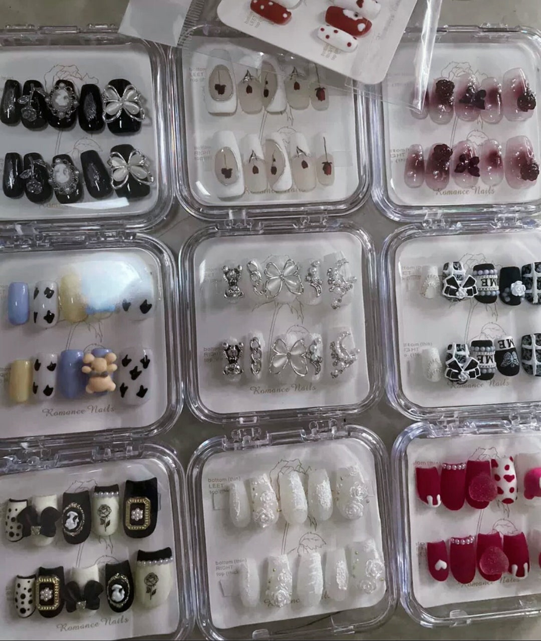 5 Pcs Press on Nail Storage Box - Etsy