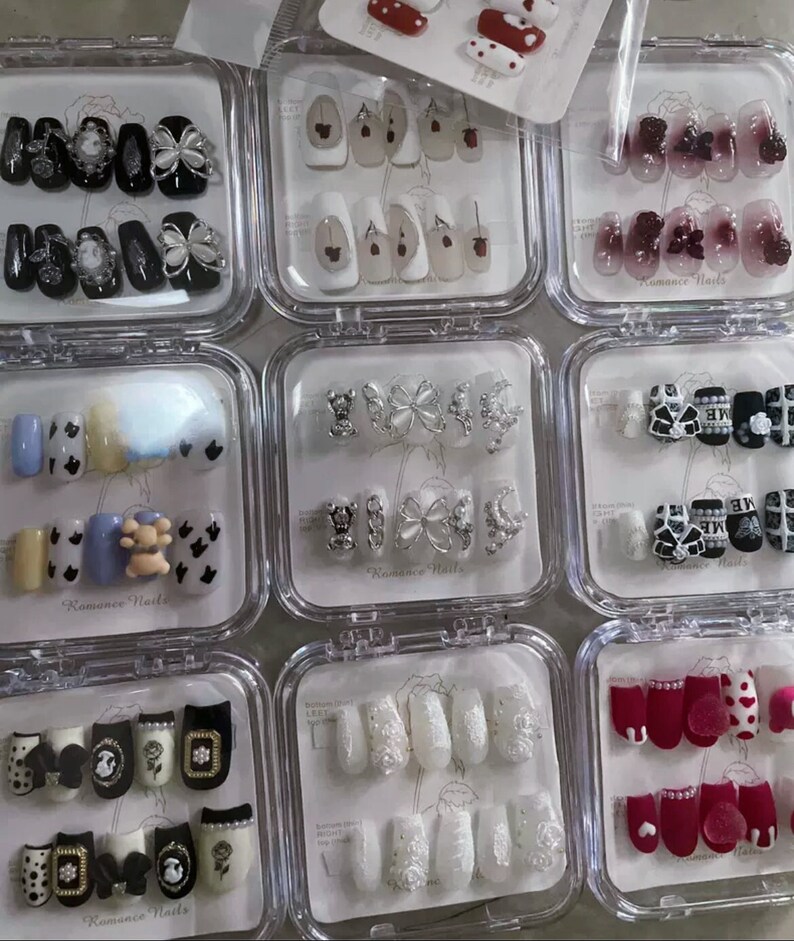 5 Pcs Press on Nail Storage Box - Etsy