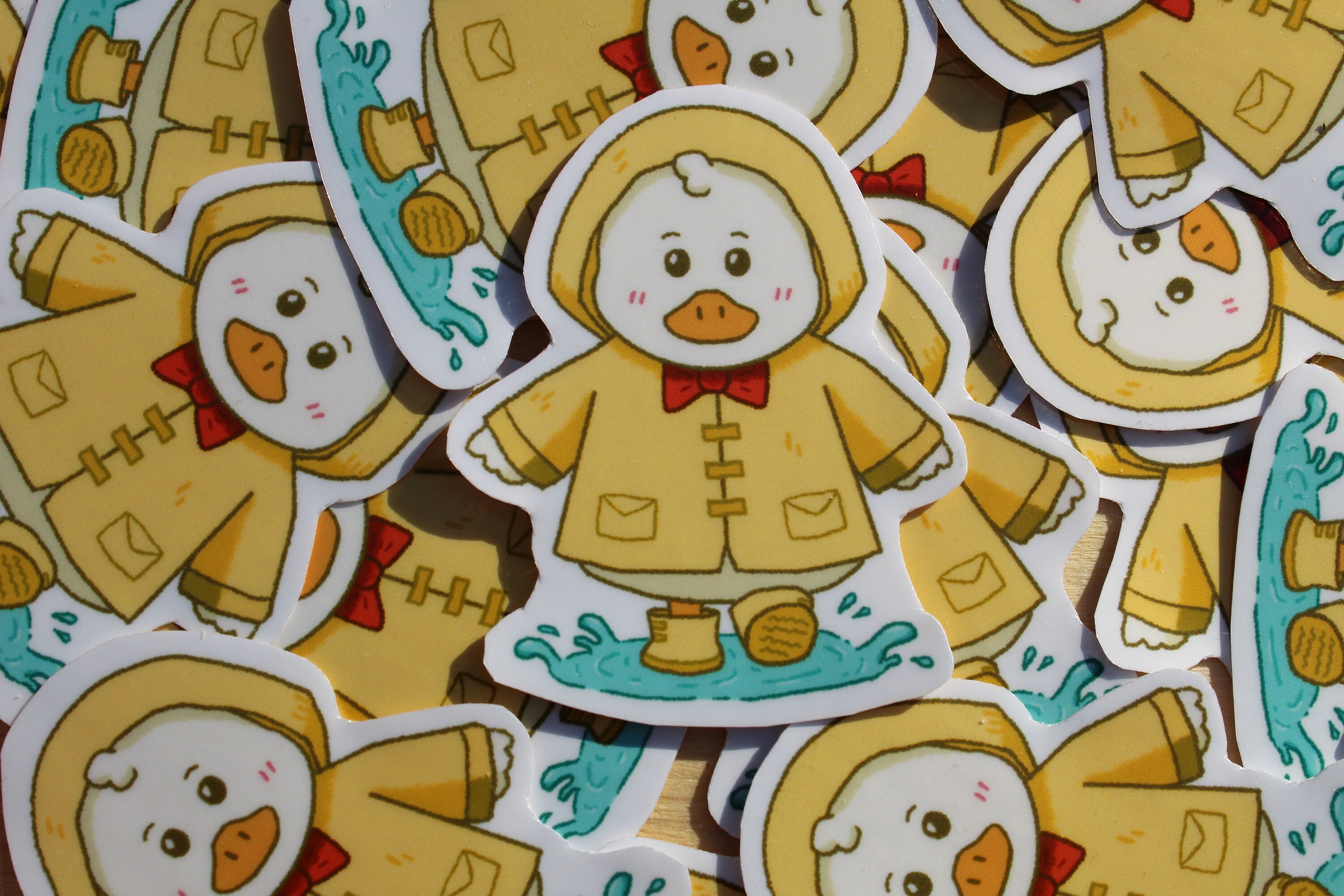 Raincoat Duckling Sticker / Kawaii Duck Sticker / Cute Stationery ...