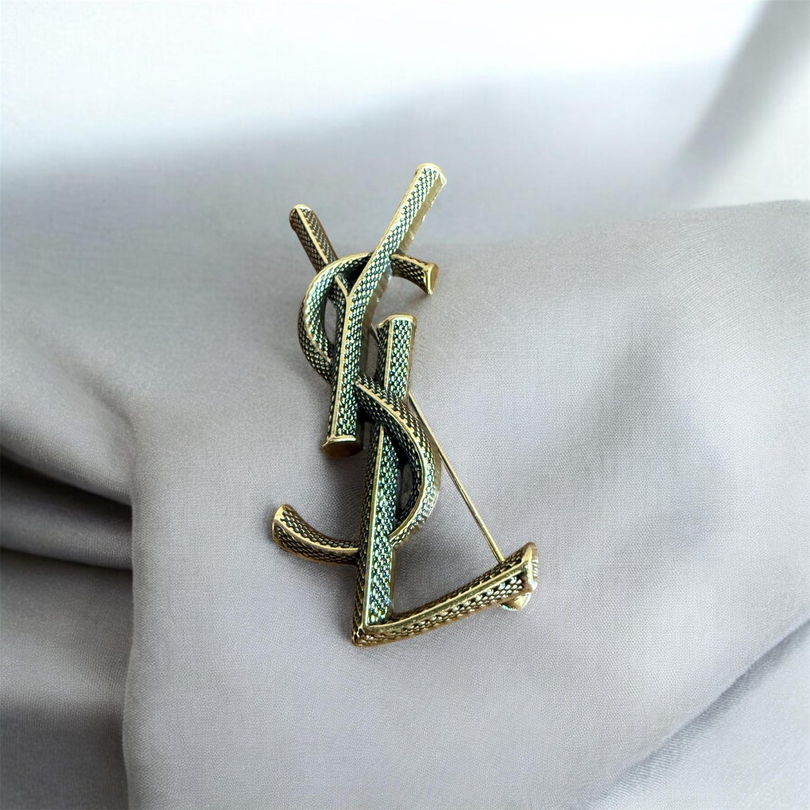Ysl Vintage Gold Tone Brooch 2.5 Inch Length, Brooches for Women. - Etsy