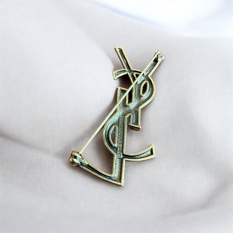 Ysl Vintage Gold Tone Brooch 2.5 Inch Length, Brooches for Women. - Etsy