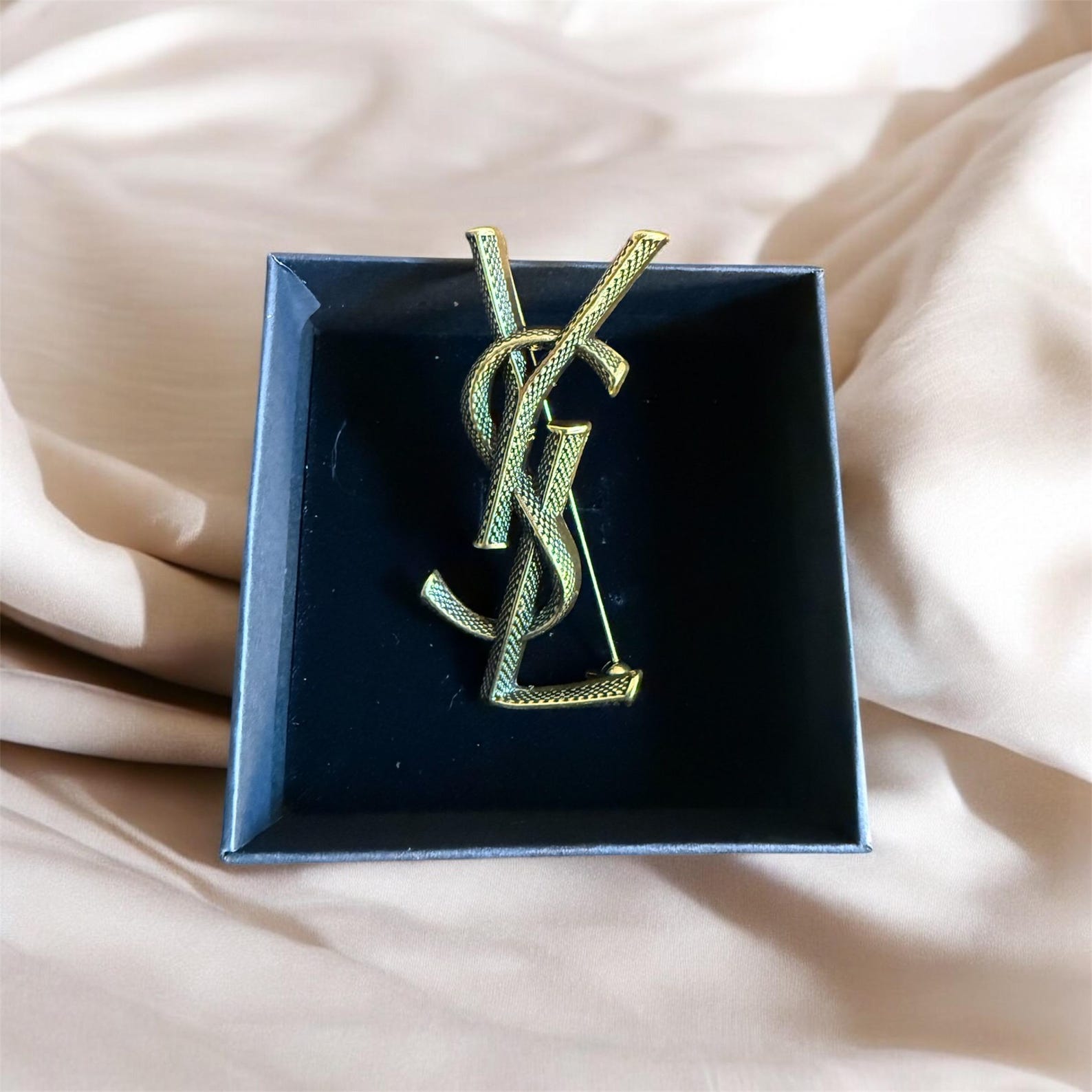 Ysl Vintage Gold Tone Brooch 2.5 Inch Length, Brooches for Women. - Etsy