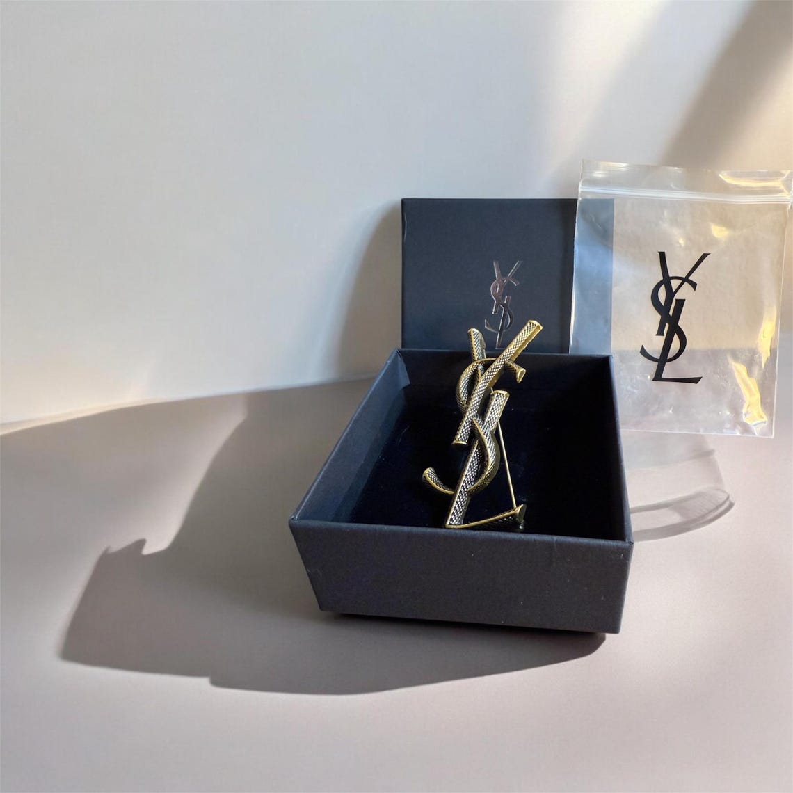 Ysl Vintage Gold Tone Brooch 2.5 Inch Length, Brooches for Women. - Etsy