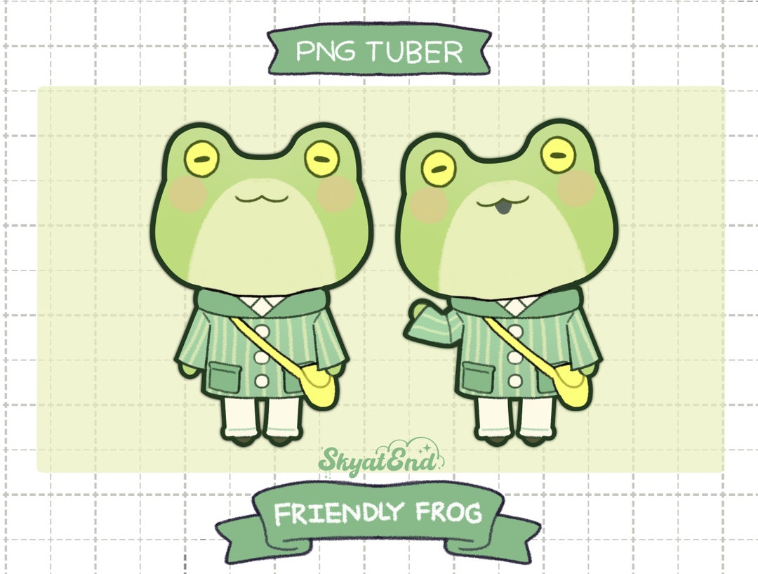 Premade Friendly Frog Pngtuber Model for Twitch Vtuber Assets/cute ...