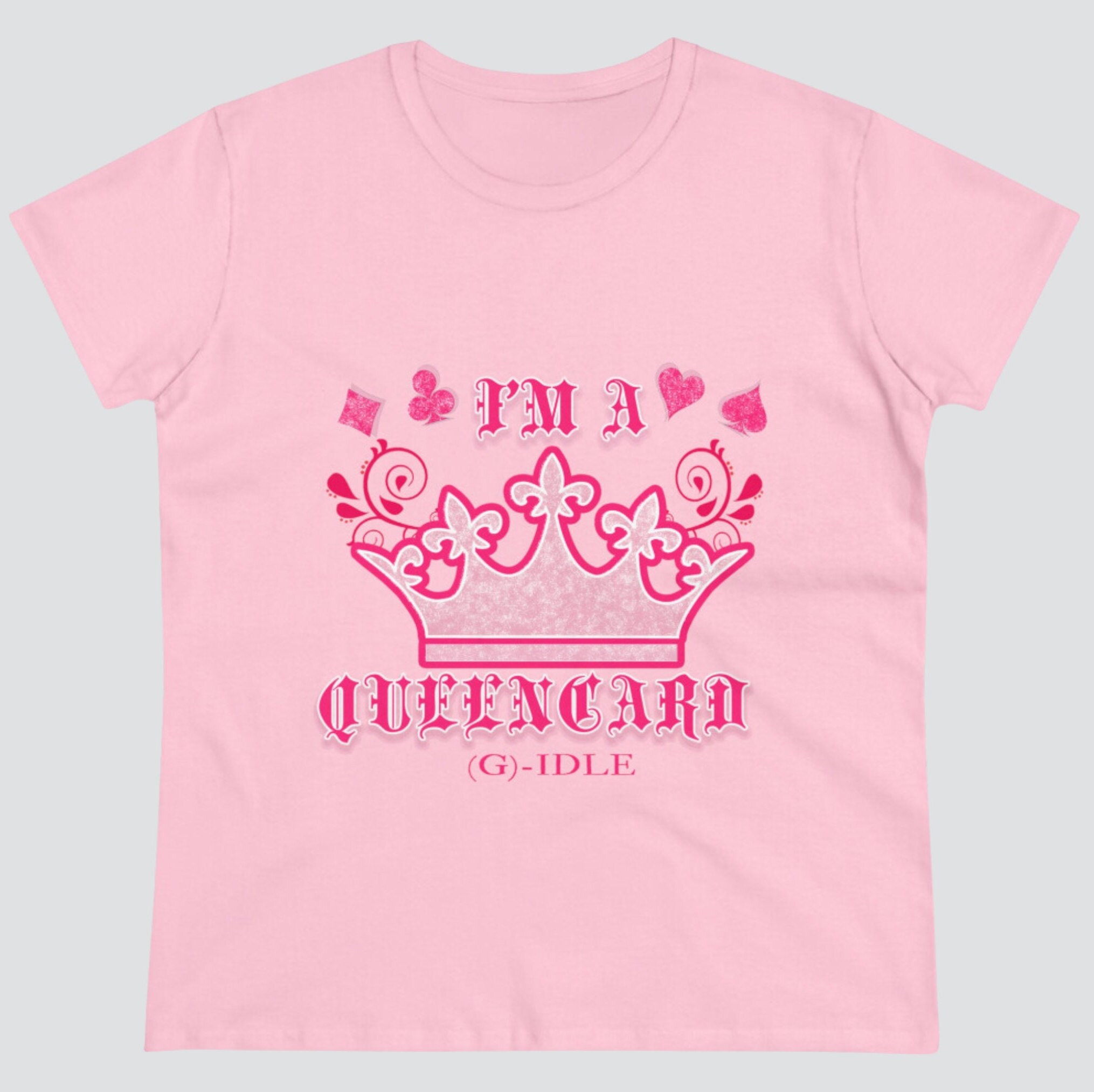Camiseta gráfica Queencard GI-DLE K-Pop, camiseta semiajustada de ...