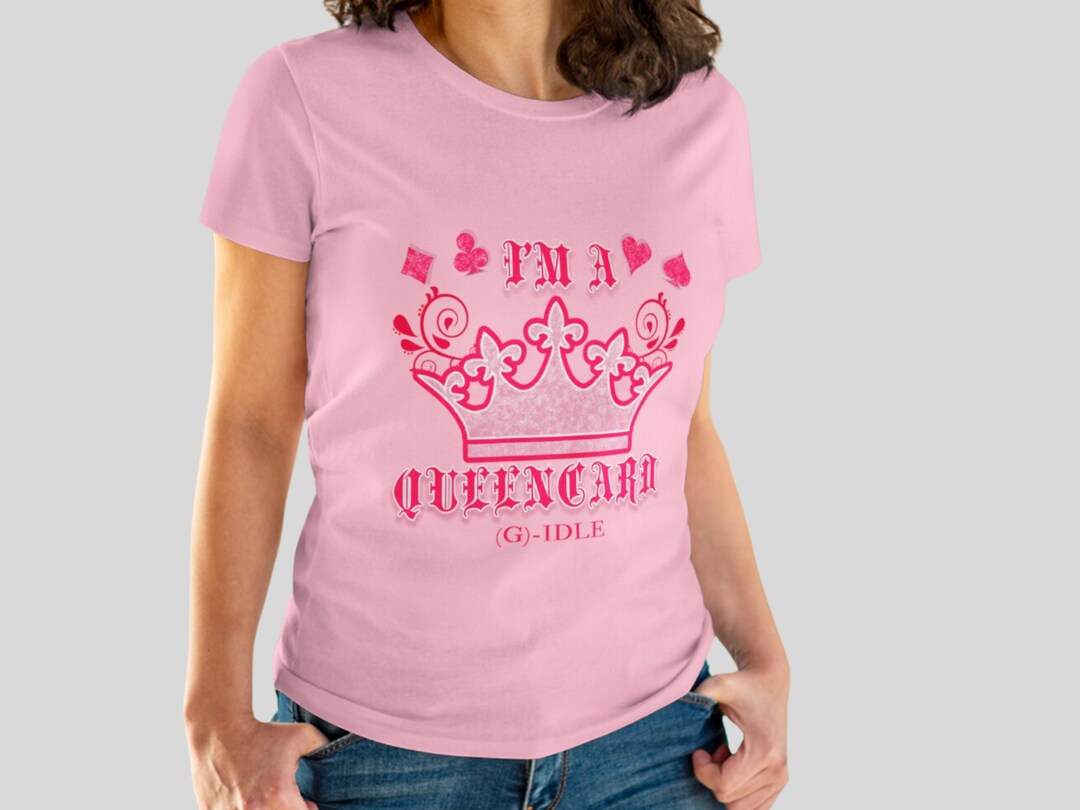 Camiseta gráfica Queencard GI-DLE K-Pop, camiseta semiajustada de ...