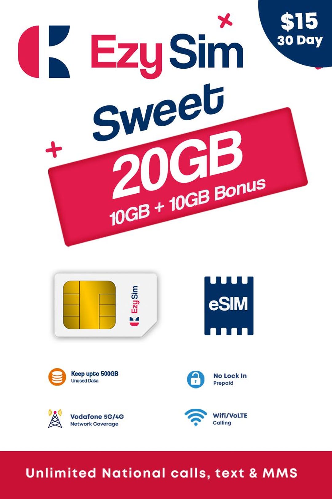 20GB + Unlimited Local Calls and SMS in Australia - Etsy