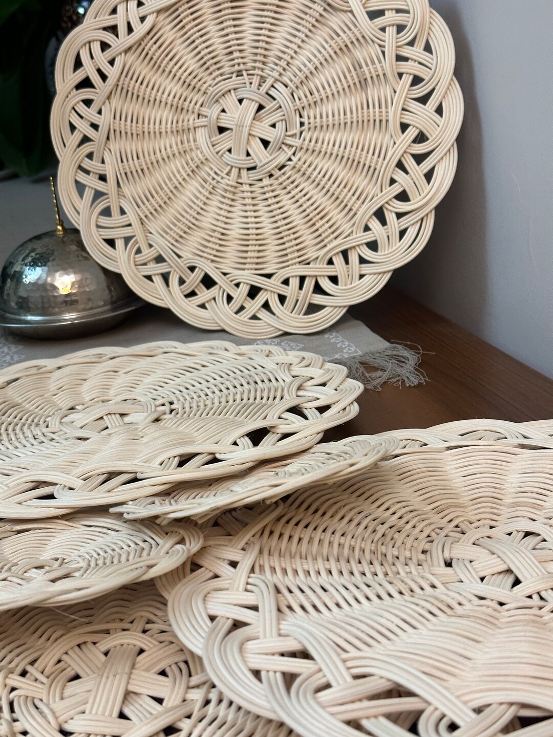Rattan Plate Supla Handmade Supla Placement Set for Table - Etsy