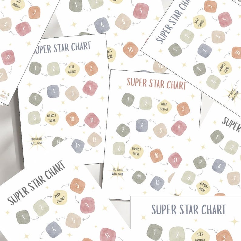 Super Star Chart Printable - Kids Reward Chart - Positive Behaviour ...