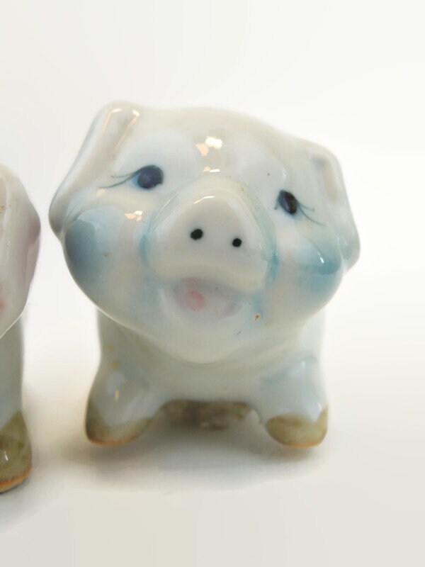 Vintage Porcelain Happy Little Pigs Piglets Salt and Pepper Shakers - Etsy