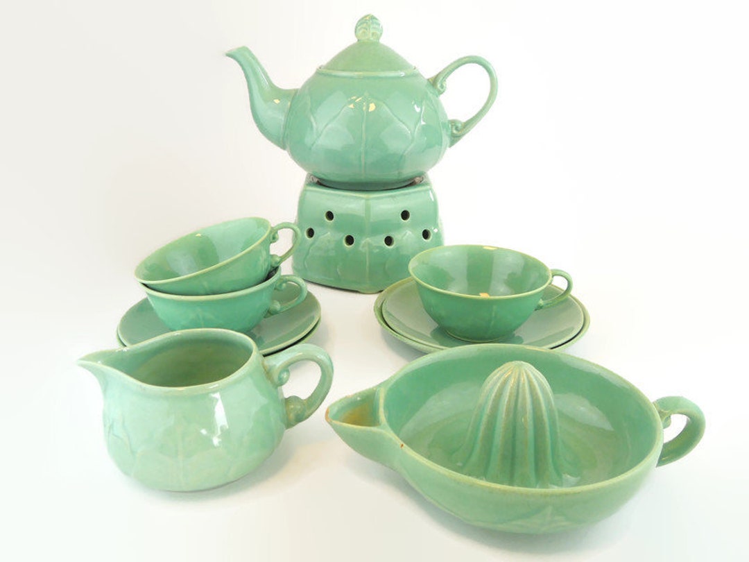 Antique 1930s 11 Piece Balmoral Castle Pottery (plazuid) Art Deco ...