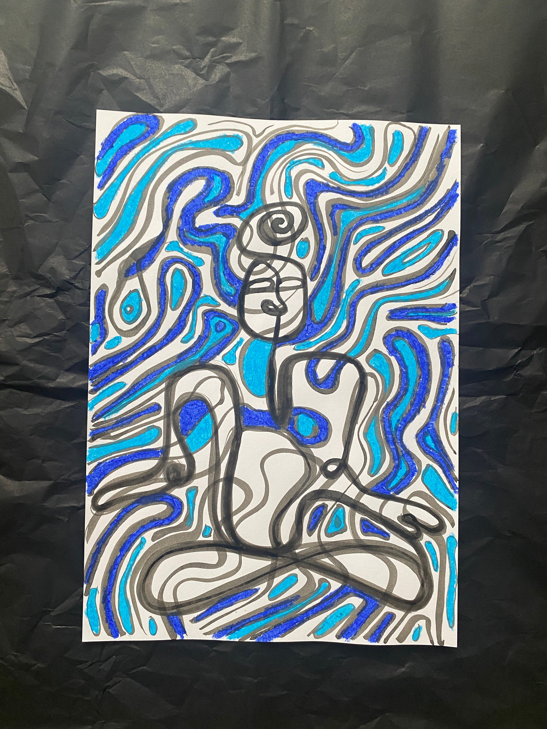 Original Painting water Balance Line Art Abstract With Pastel - Etsy Canada