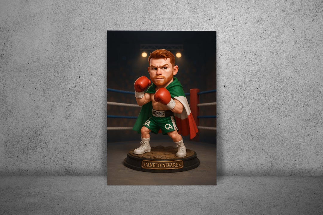 Canelo Álvarez 3D Figure Poster, Boxing Art, Download Print Art ...