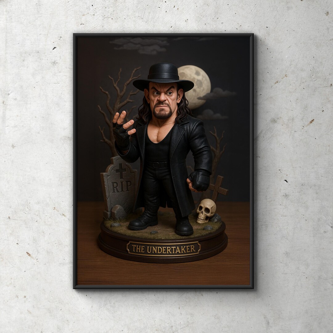 The Undertaker 3D Figure Poster, WWE Art, Download Print Art, Printable ...