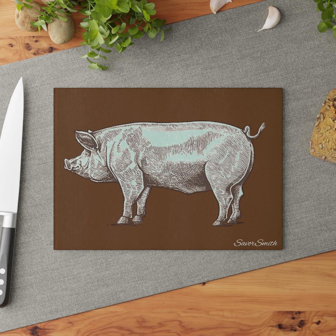 Vintage Pig Cutting Board - Etsy