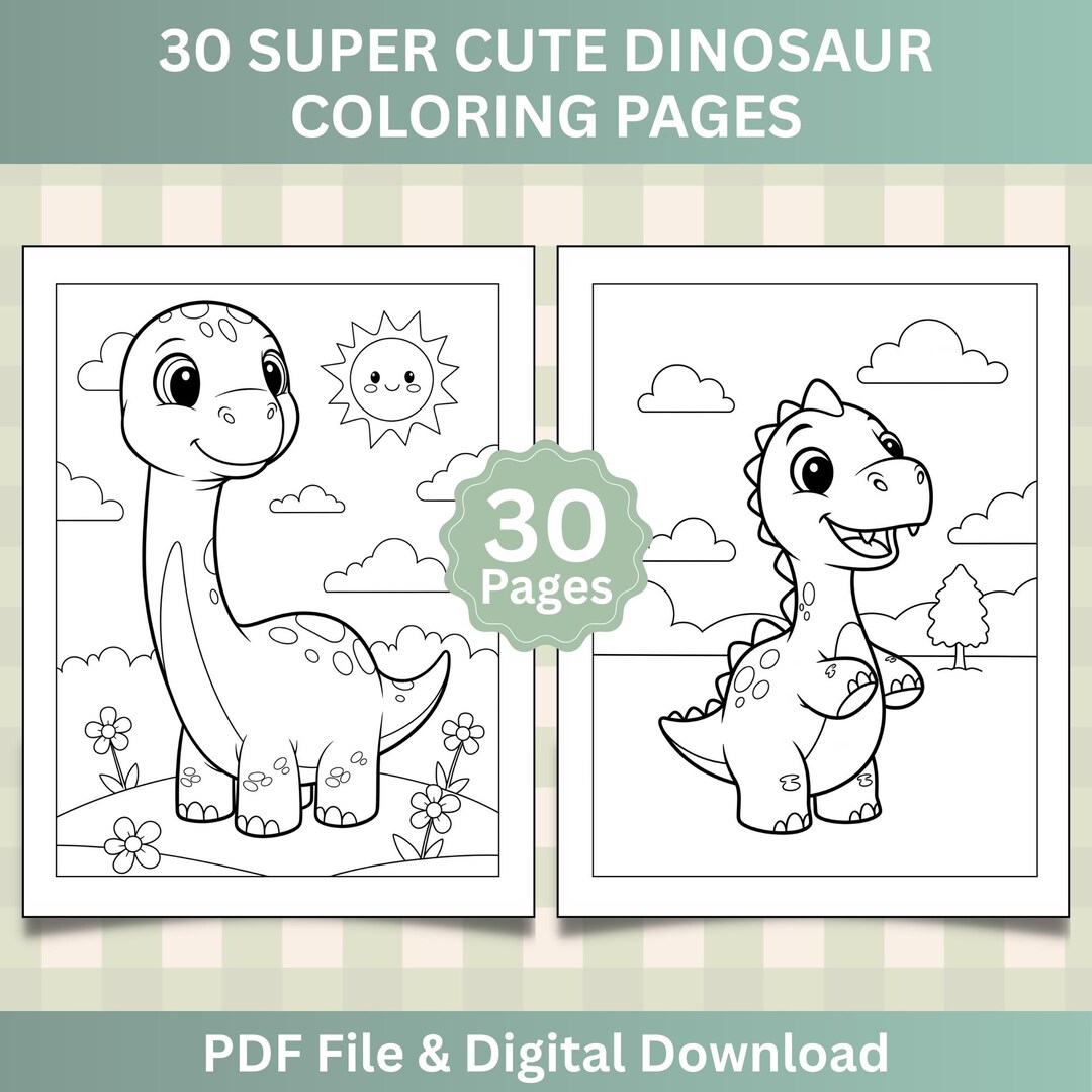 30 Easy Dinosaur Coloring Pages for Kids, Toddlers & Preschoolers – Fun ...