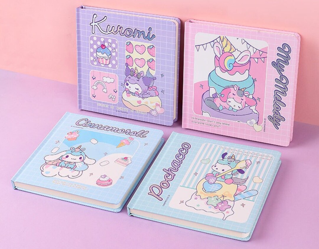Sanrio Unicorn Notebook With Stickers Kawaii Pochacco Kuromi ...