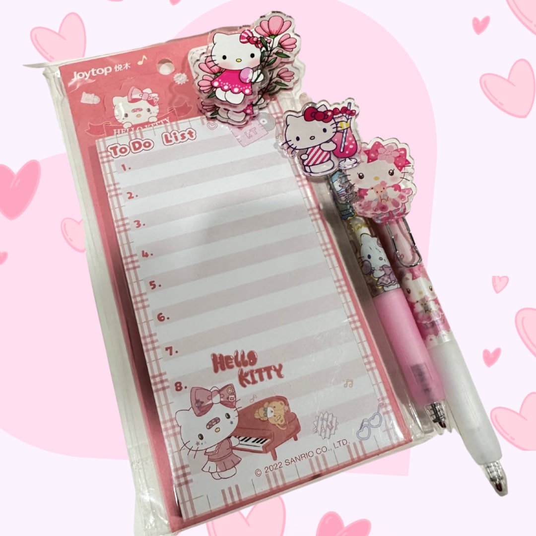 Hello Kitty To-do List Bundles Cute Hello Kitty To-do List, Pens, and ...