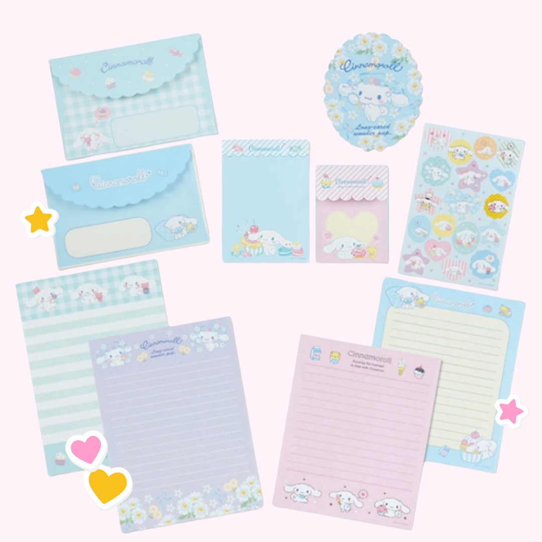 Sanrio Cinnamoroll Letter Set Letter Envelope Paper Set Kawaii Anime My ...