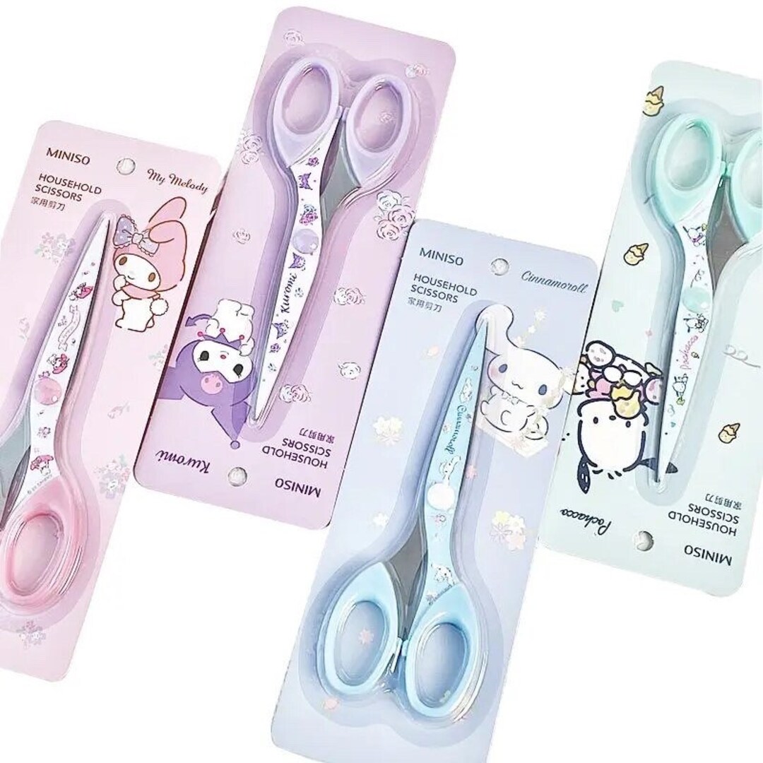 Sanrio Cute Print Scissors Cinnamoroll My Melody Pochacco Kuromi ...