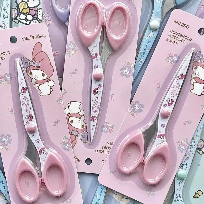 Sanrio Cute Print Scissors Cinnamoroll My Melody Pochacco - Etsy