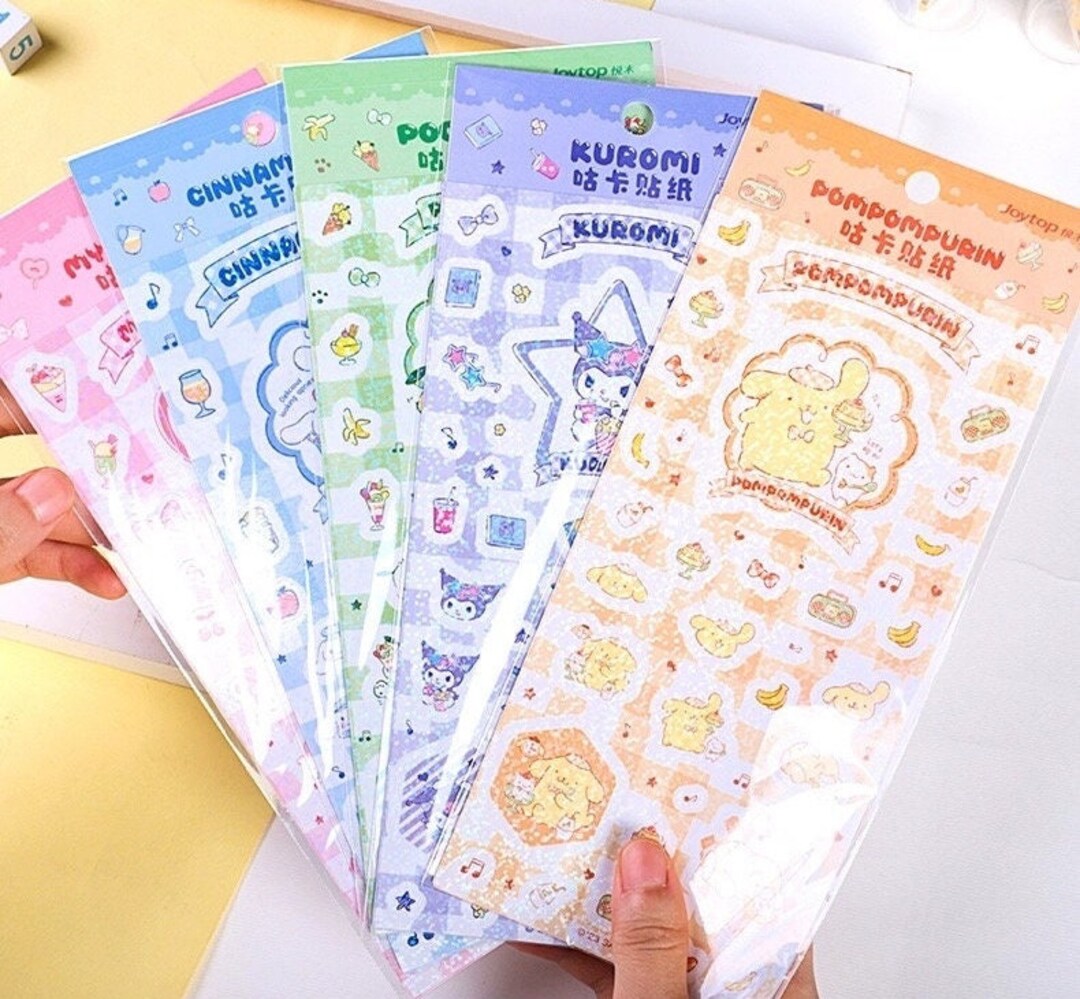 Sanrio Cute Guka Sticker Sheet Kawaii Stickers for Crafts, Planners ...