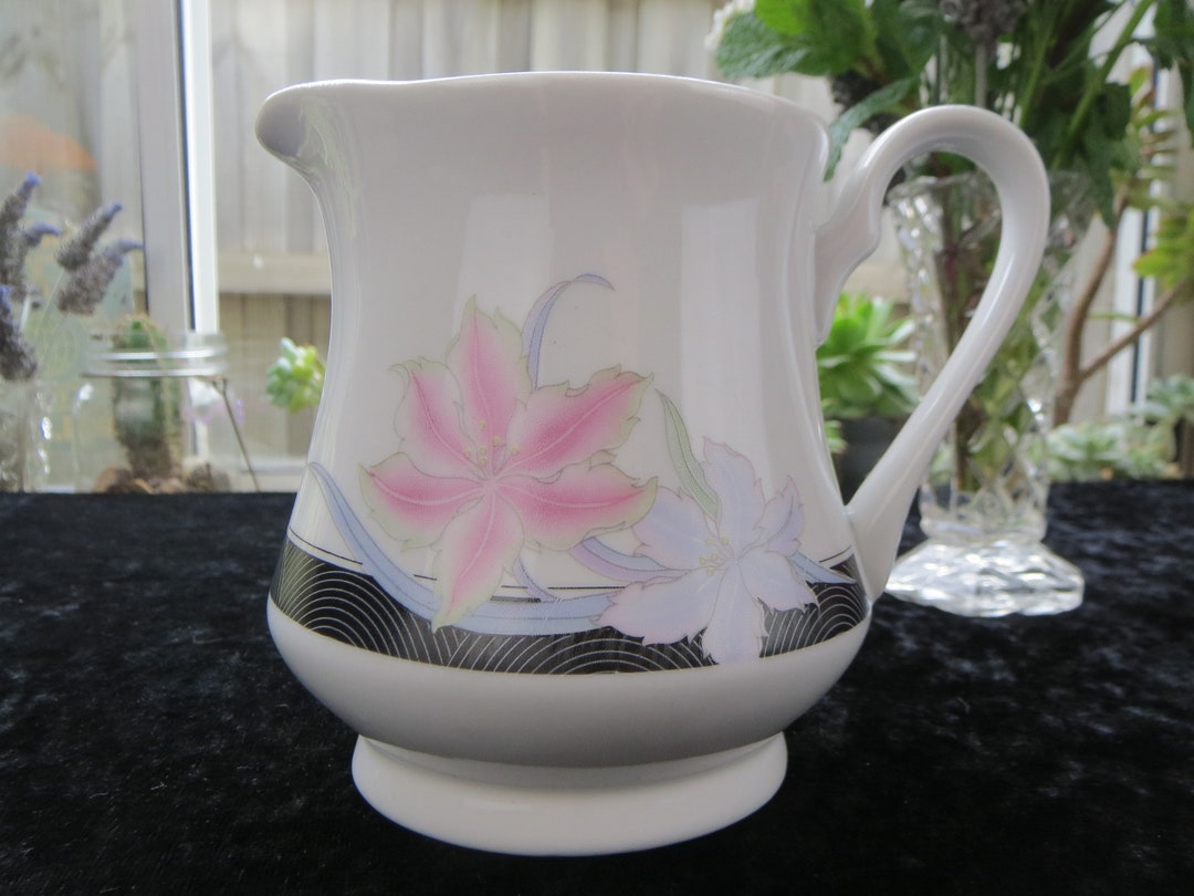 Trisa Fine Porcelain China Large Creamer | Small Pitcher With Pastel ...