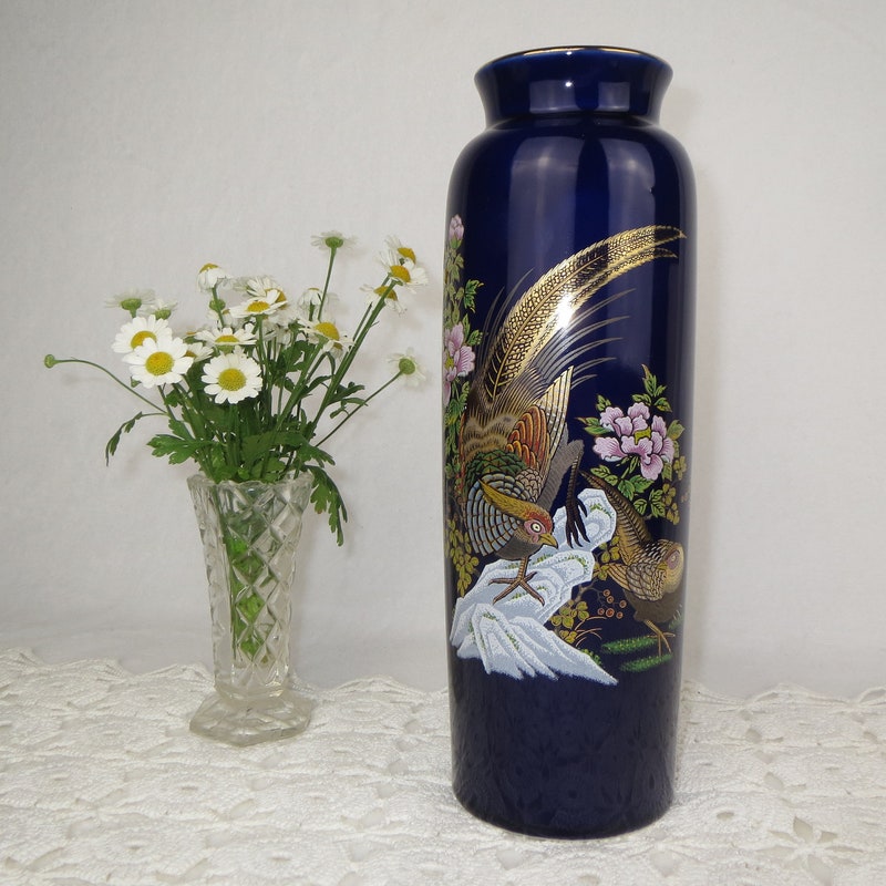 Pheasant Vase - Etsy