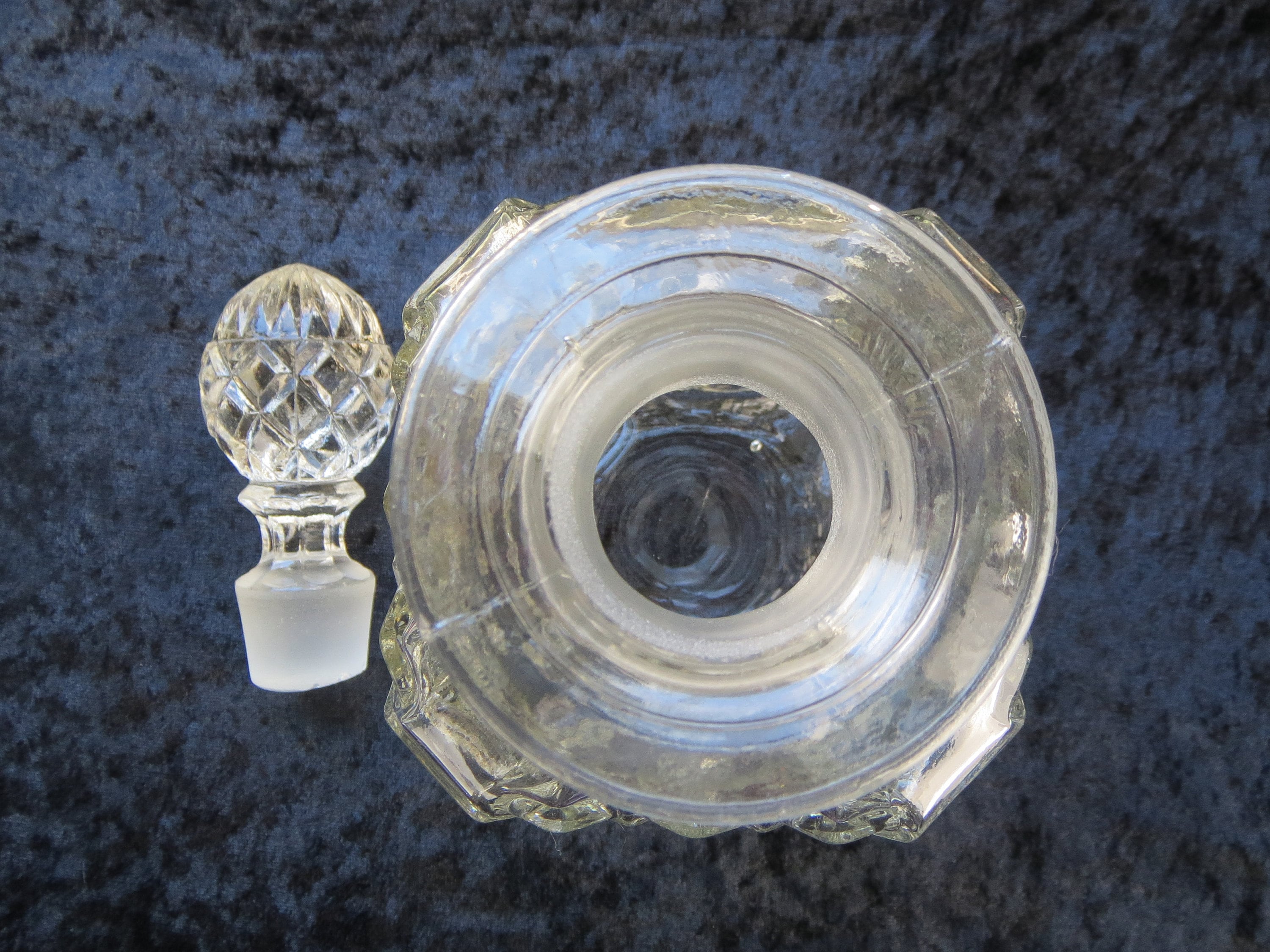 Patterned Glass Decanter With Pineapple Shaped Stopper - Etsy