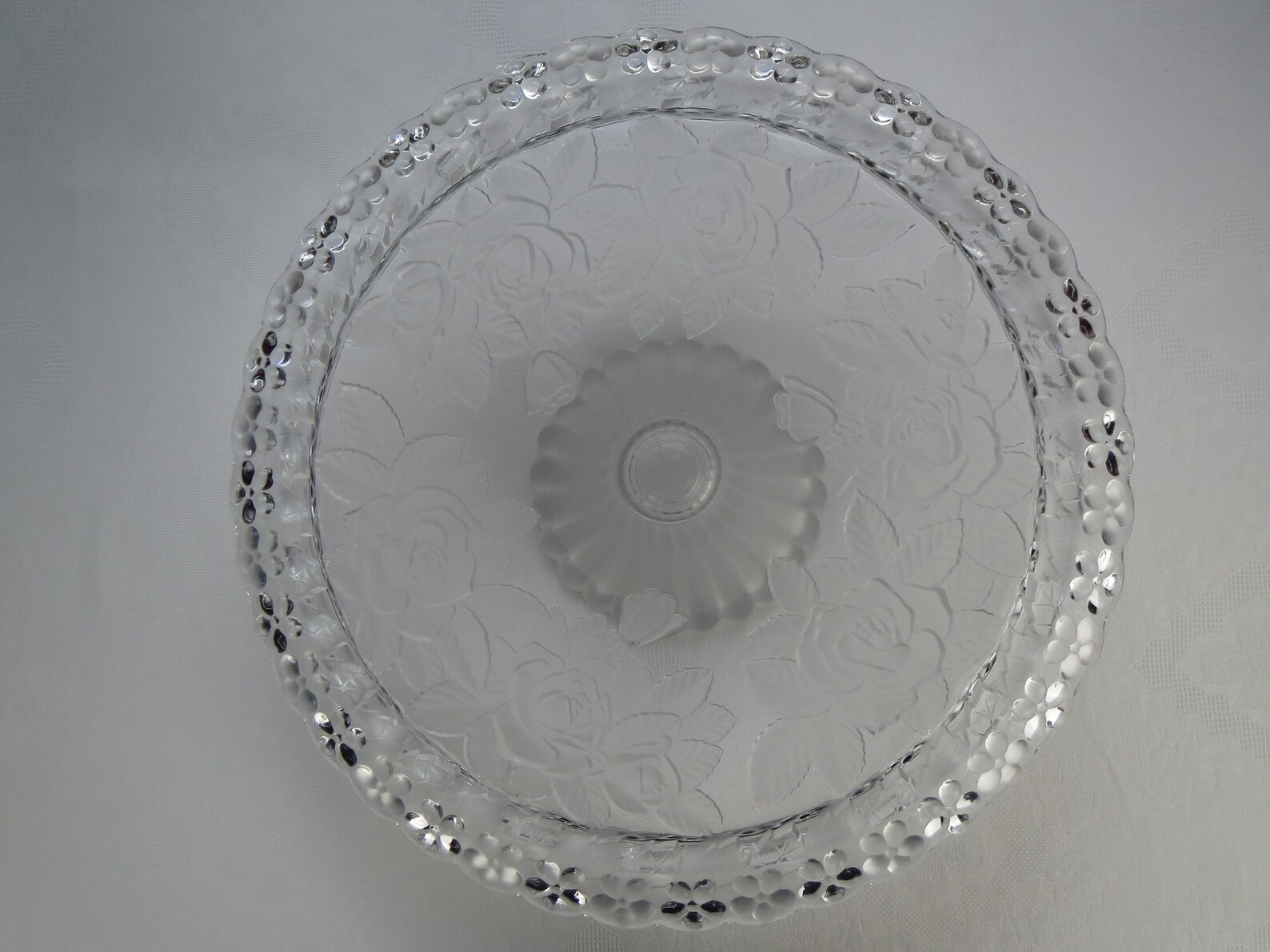 Mikasa Winter Rose Glass Pedestal Cake Stand - Etsy Australia