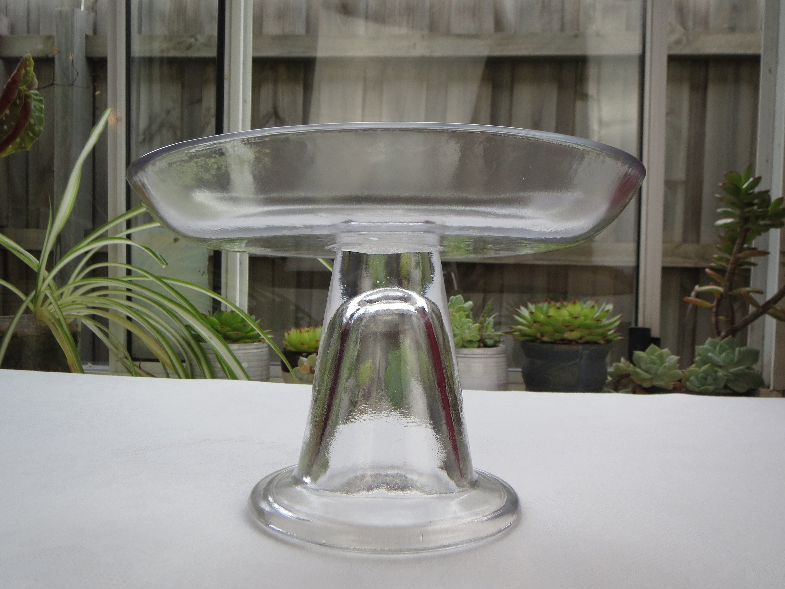 Vintage Moulded Glass Pie, Cake, Sweets Stand - Etsy