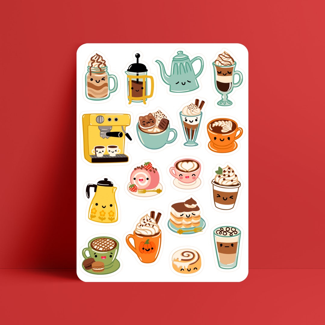 Sticker Sheet Kaffeepause Journaling-aufkleber Für Deinen Planer ...