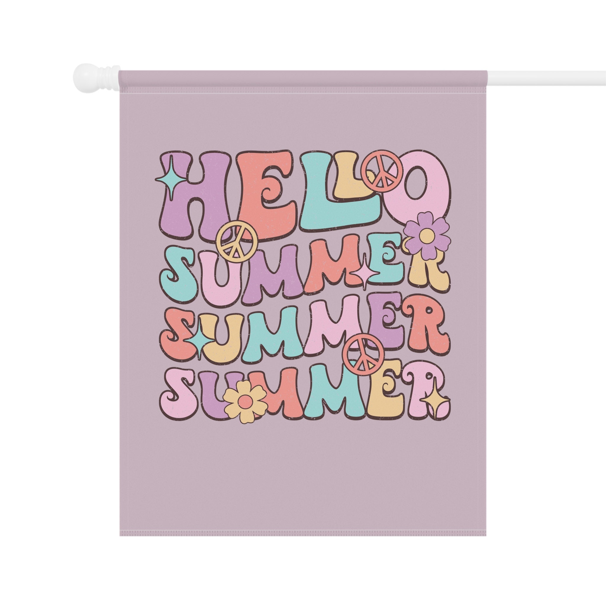 Summer Flags, Outdoor Retro Summer Flag, Matching Pillow, Trendy Fun ...