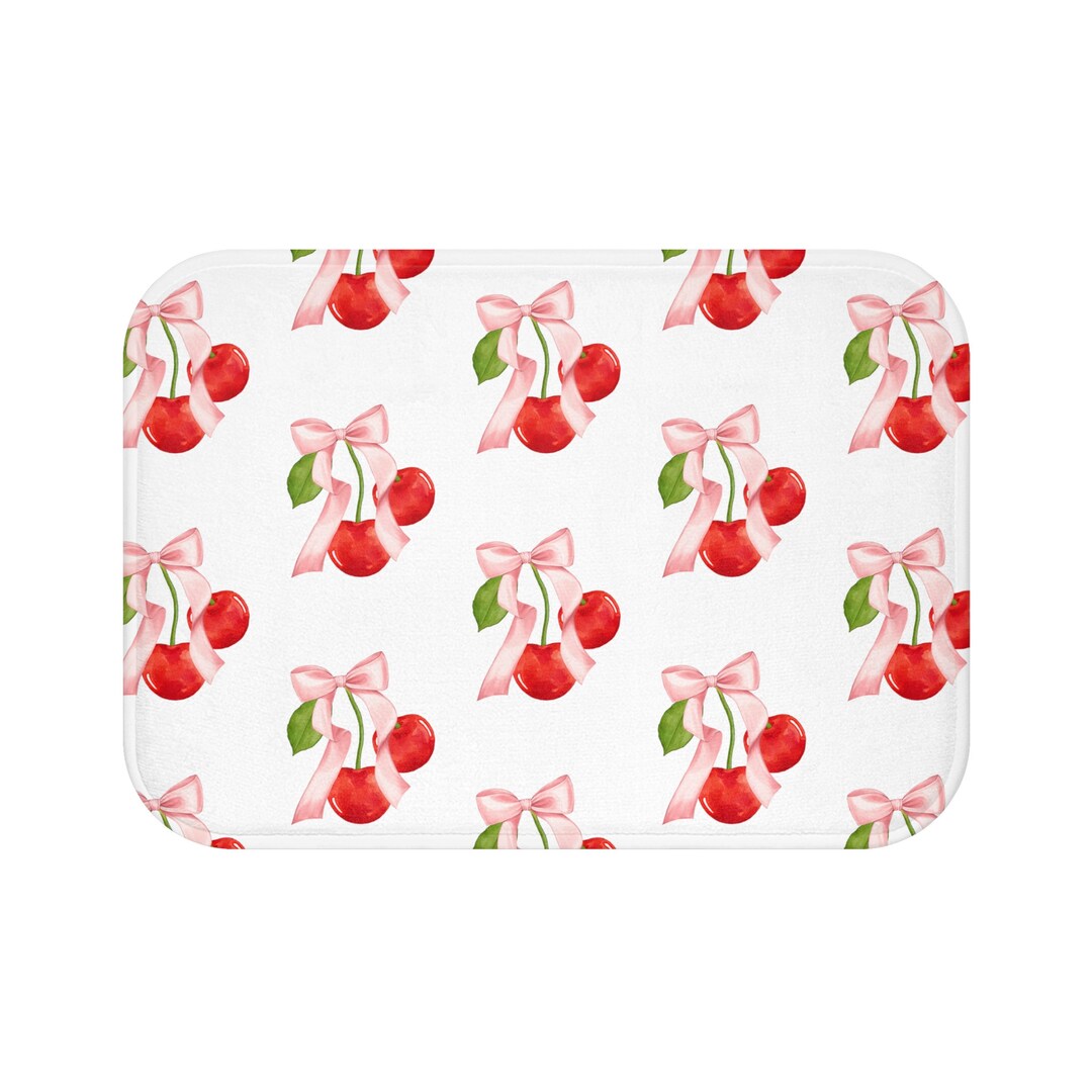 Coquette Bows and Cherries, Matching Shower Curtain, Coquette Bathroom ...