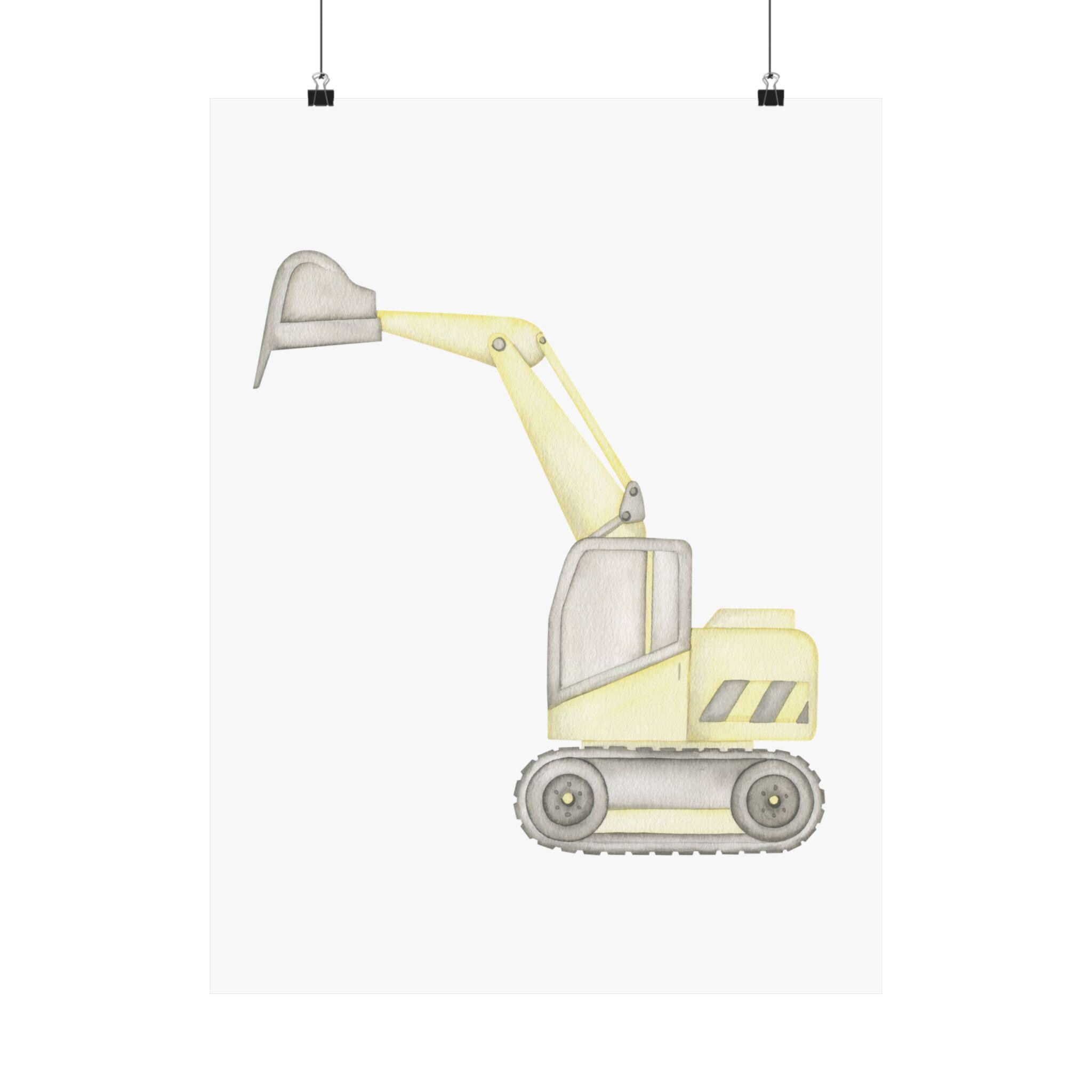 Construction Equipment Posters, Kids Room Decor, Nursery Construction ...