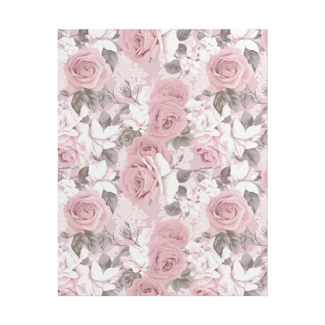 Coquette Room Decor, Pink Roses Wall Art, Vintage Roses Art, Shabby ...