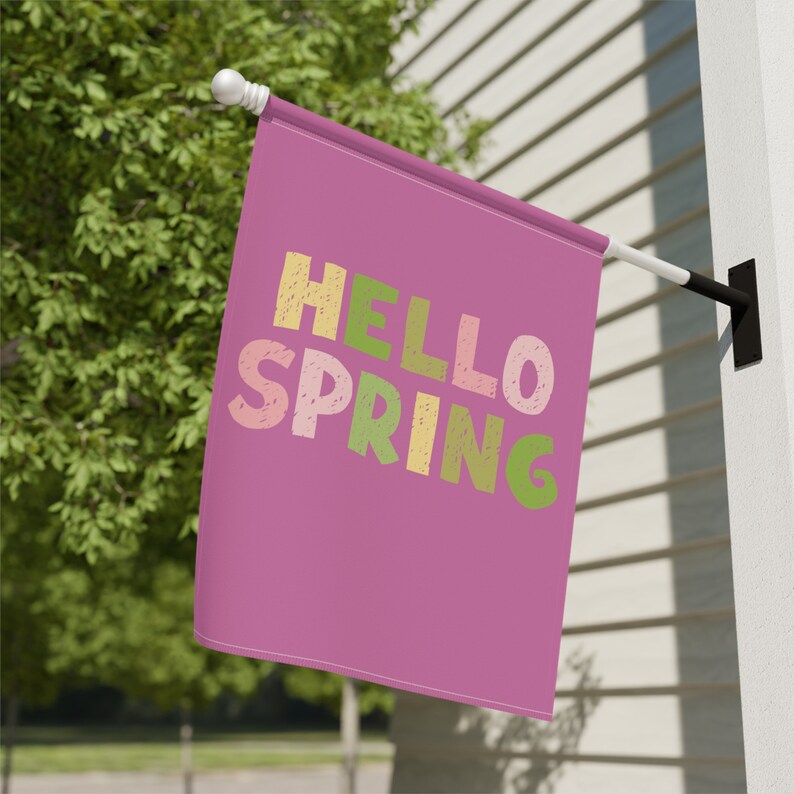 Outdoor Spring Flags Bright Happy Spring Porch and Garden Flag Spring ...