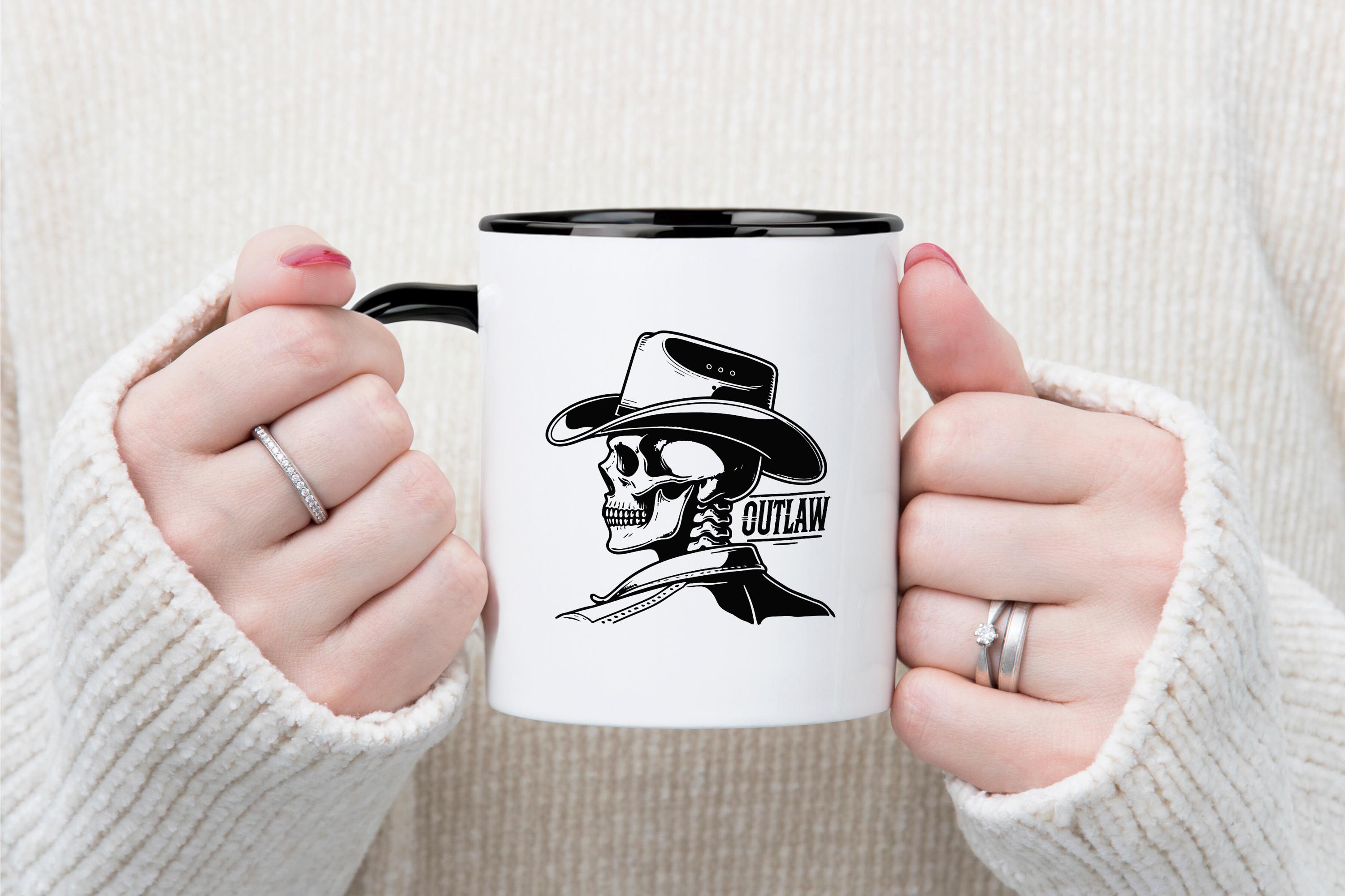Outlaw Cowboy Skull Svg Country Western American Cowboy Skull Wild West ...