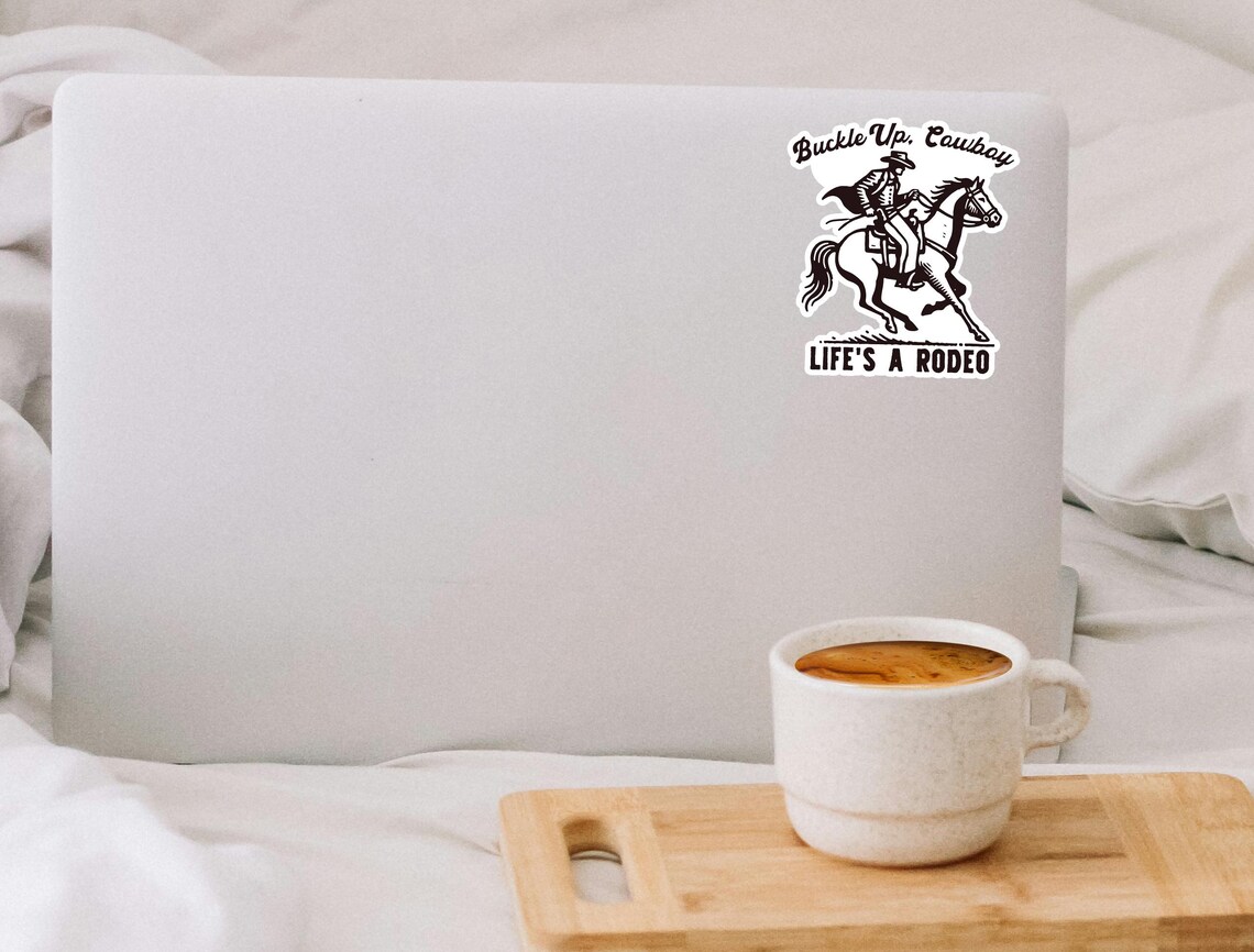 Buckle Up, Cowboy Life's a Rodeo,belt Buckle up Cowboy Life Vintage ...