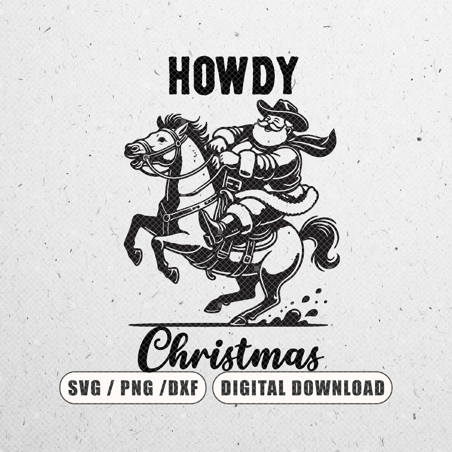 Howdy Christmas Svg,christmas Santa Cowboy Retro Santa Claus ,cowboy ...