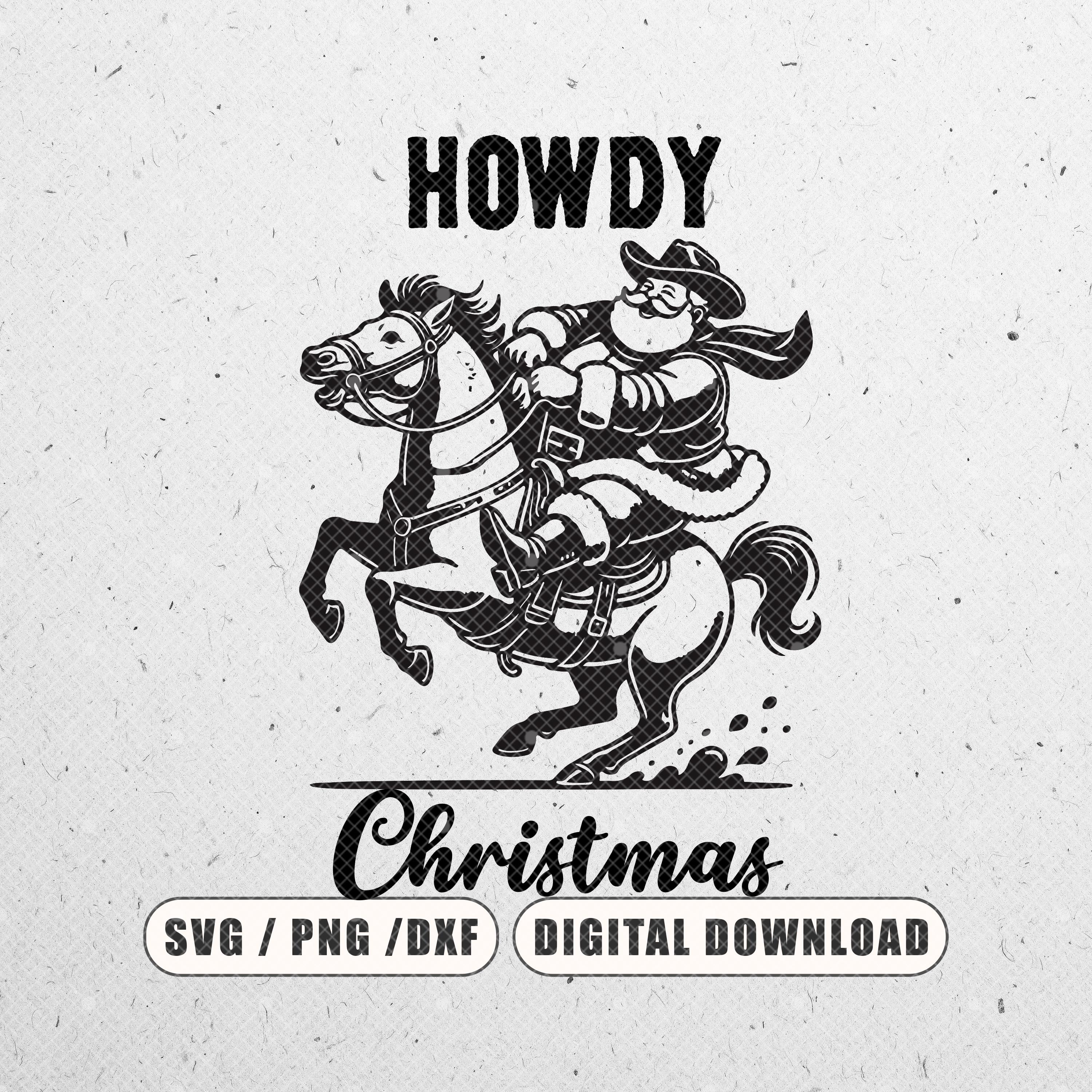 Howdy Christmas Svg,christmas Santa Cowboy Retro Santa Claus ,cowboy ...