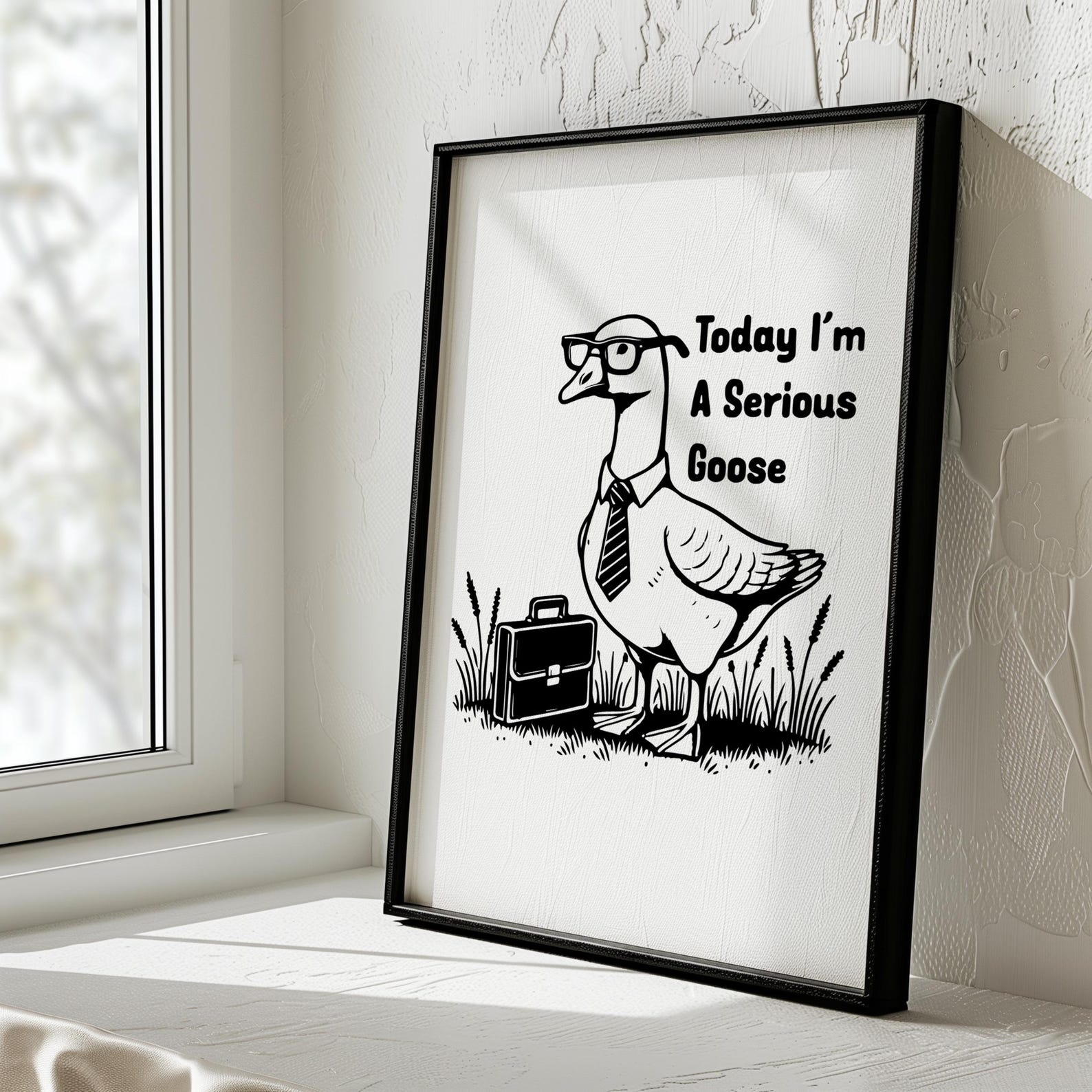 Today I'm a Serious Goose Svg Png, Goose With A Tie Svg,sarcastic Goose ...