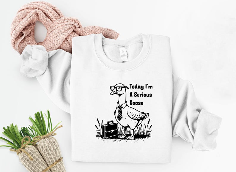 Today I'm a Serious Goose Svg Png, Goose With A Tie Svg,sarcastic Goose ...